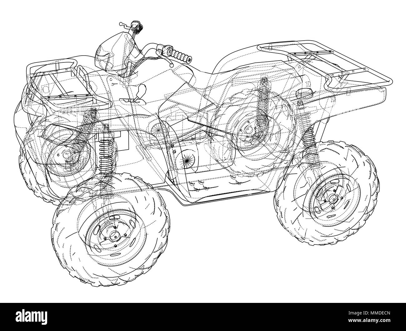 ATV quadbike concept outline. Vector Stock Vector Image & Art - Alamy