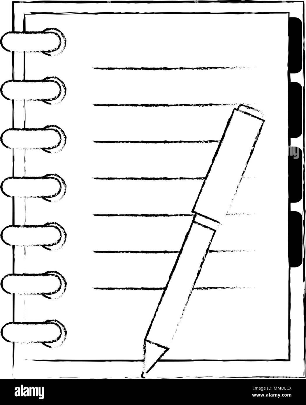 Notebook paper sheets sketchbook Stock Vector Images - Alamy