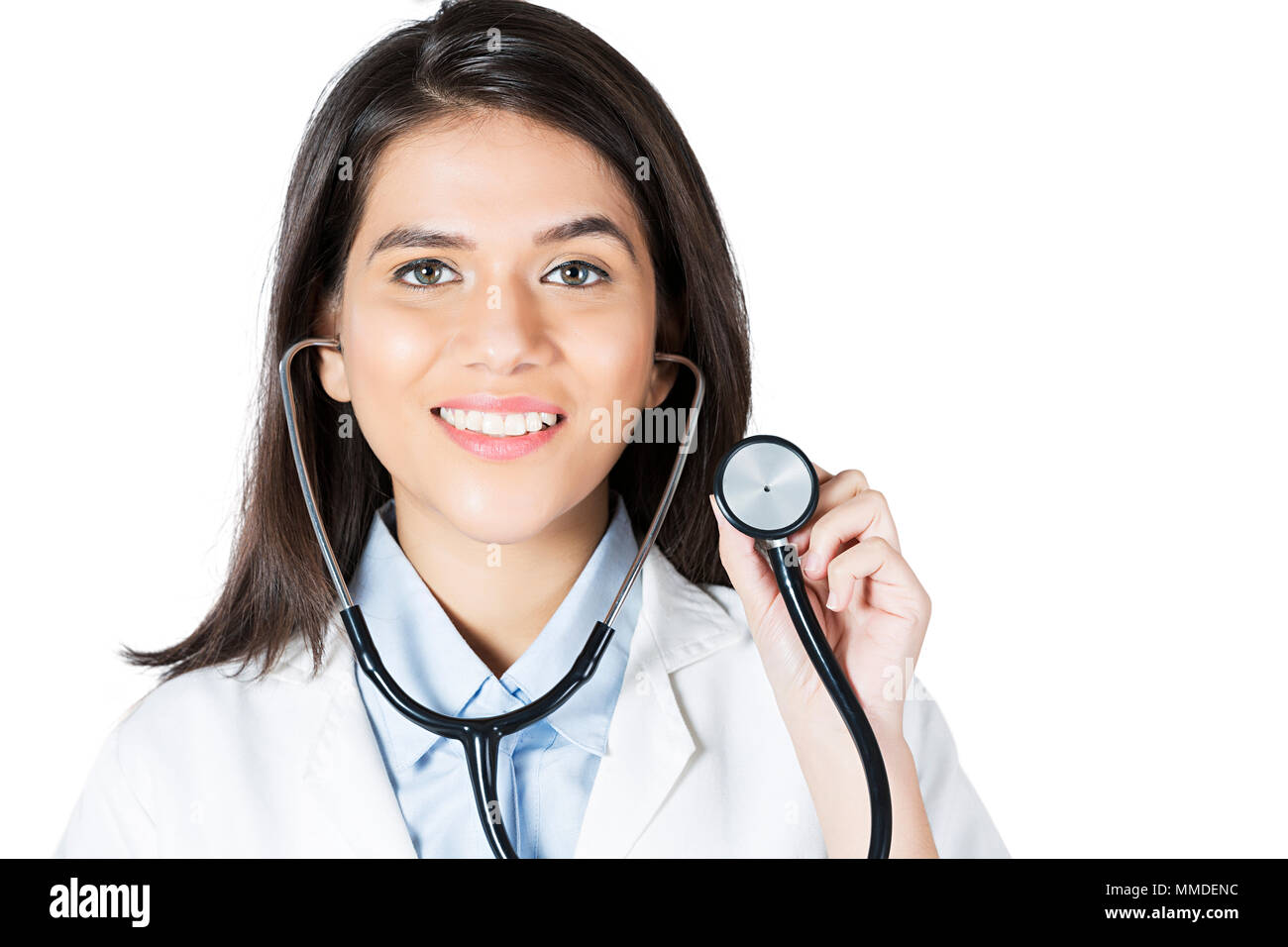 Happy One Female Medical Doctor Holding Clipboard Showing Thumbs-up ...