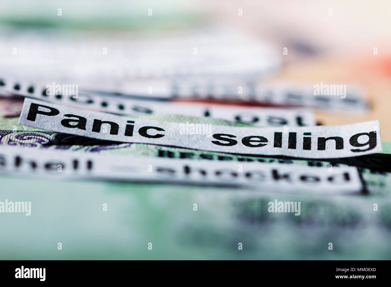 Close-Up Indian Currency Rupees With Paper Alphabet Financial Meltdown ...