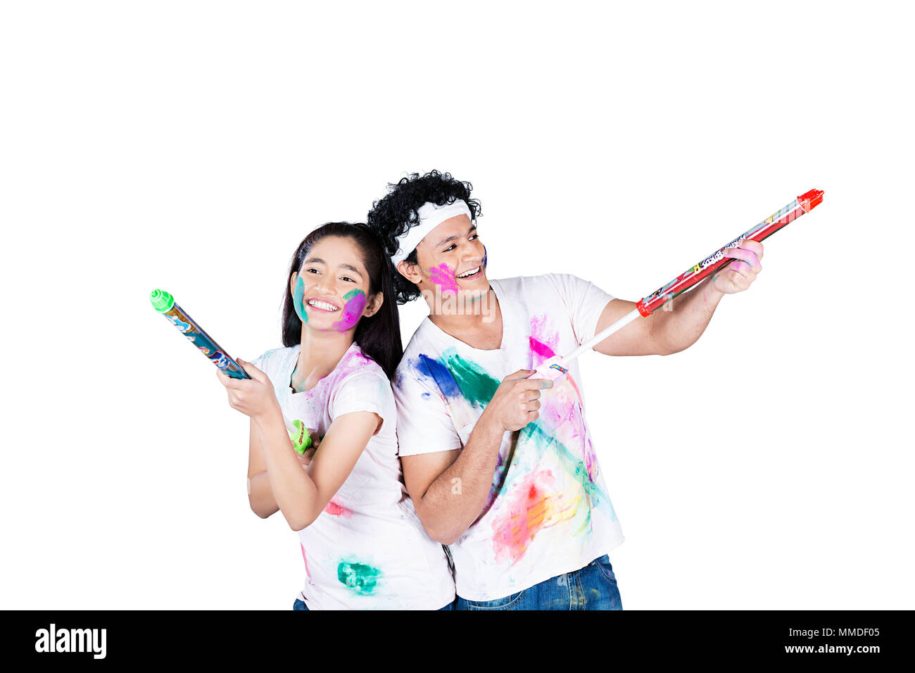 Indian man with pichkari hi-res stock photography and images - Alamy