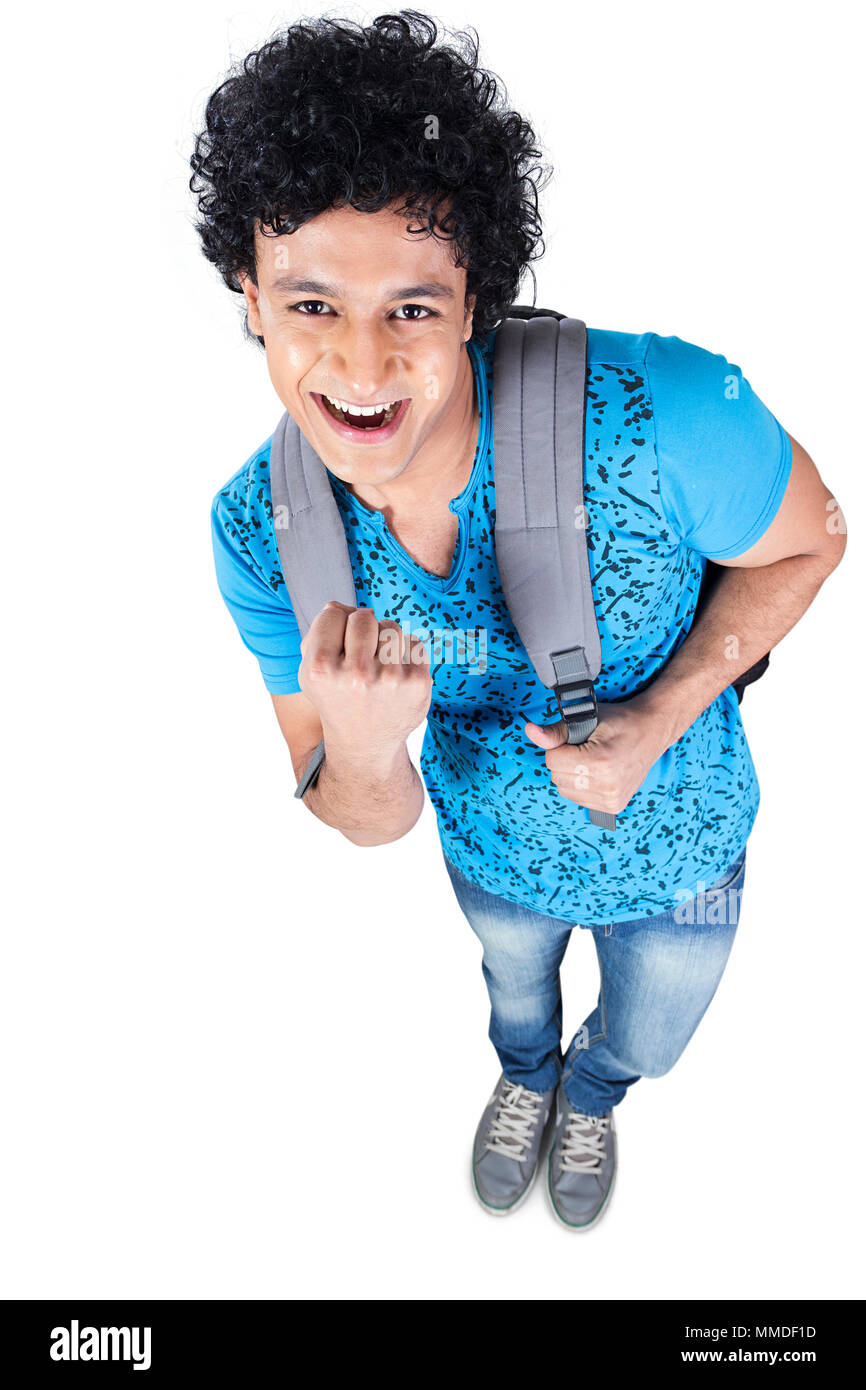 One Teenage Boy College Student Hand-Fist Winning Success Celebration ...