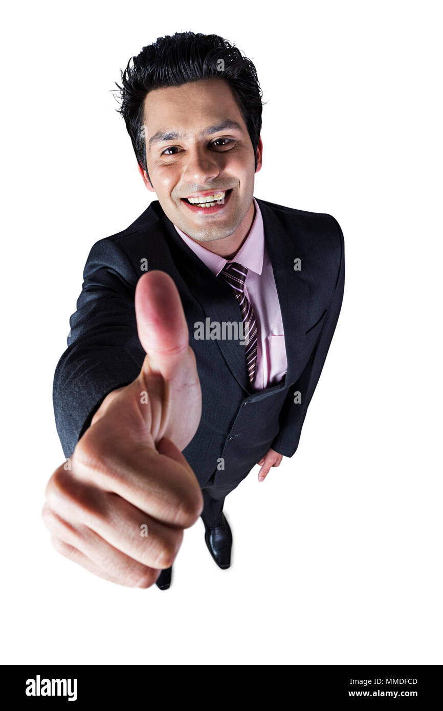 Indian man showing thumb up hi-res stock photography and images - Alamy
