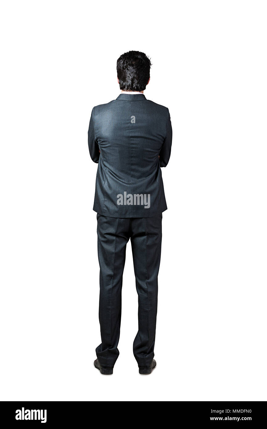 Indian businessman man rear view Cut Out Stock Images & Pictures - Alamy