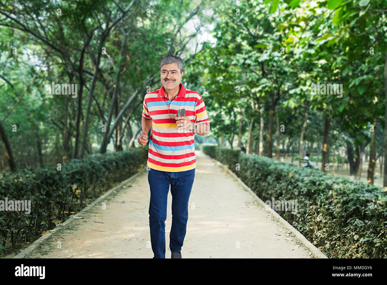 Indian old man walk hi-res stock photography and images - Alamy