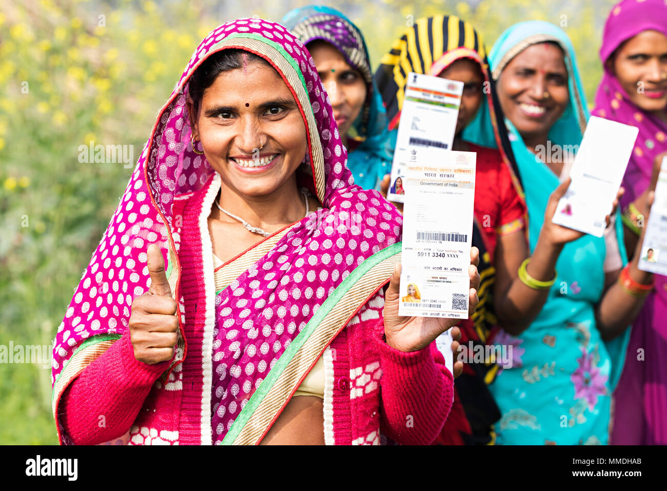 Indian showing id card hi-res stock photography and images - Alamy