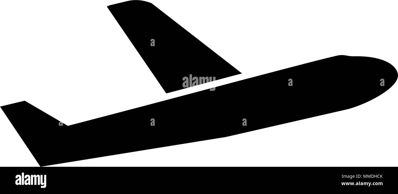 Simple plane sign back isolated icon illustration Stock Vector Image ...