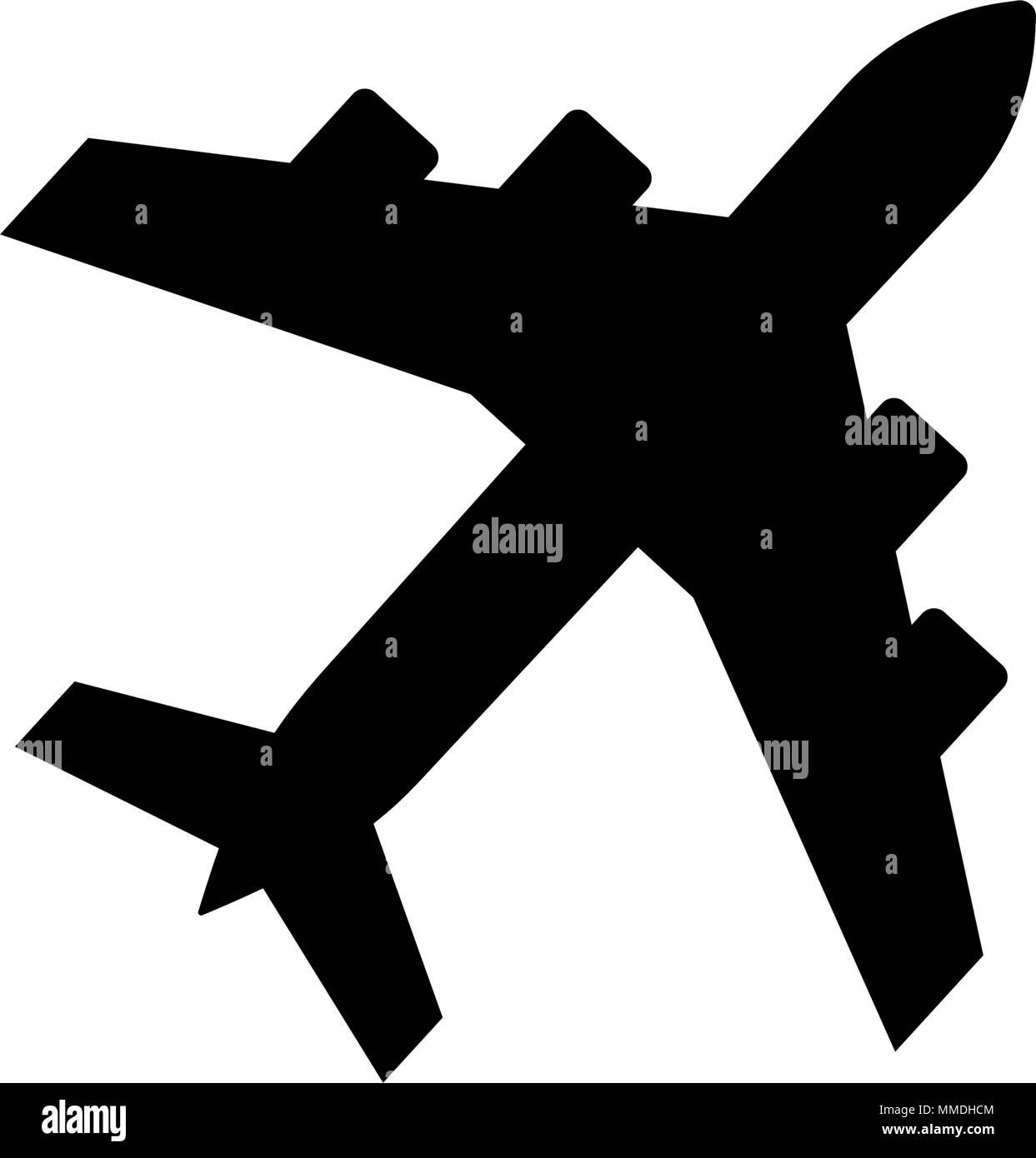 Black airplane icon. Jetliner simple symbol illustration Stock Vector ...