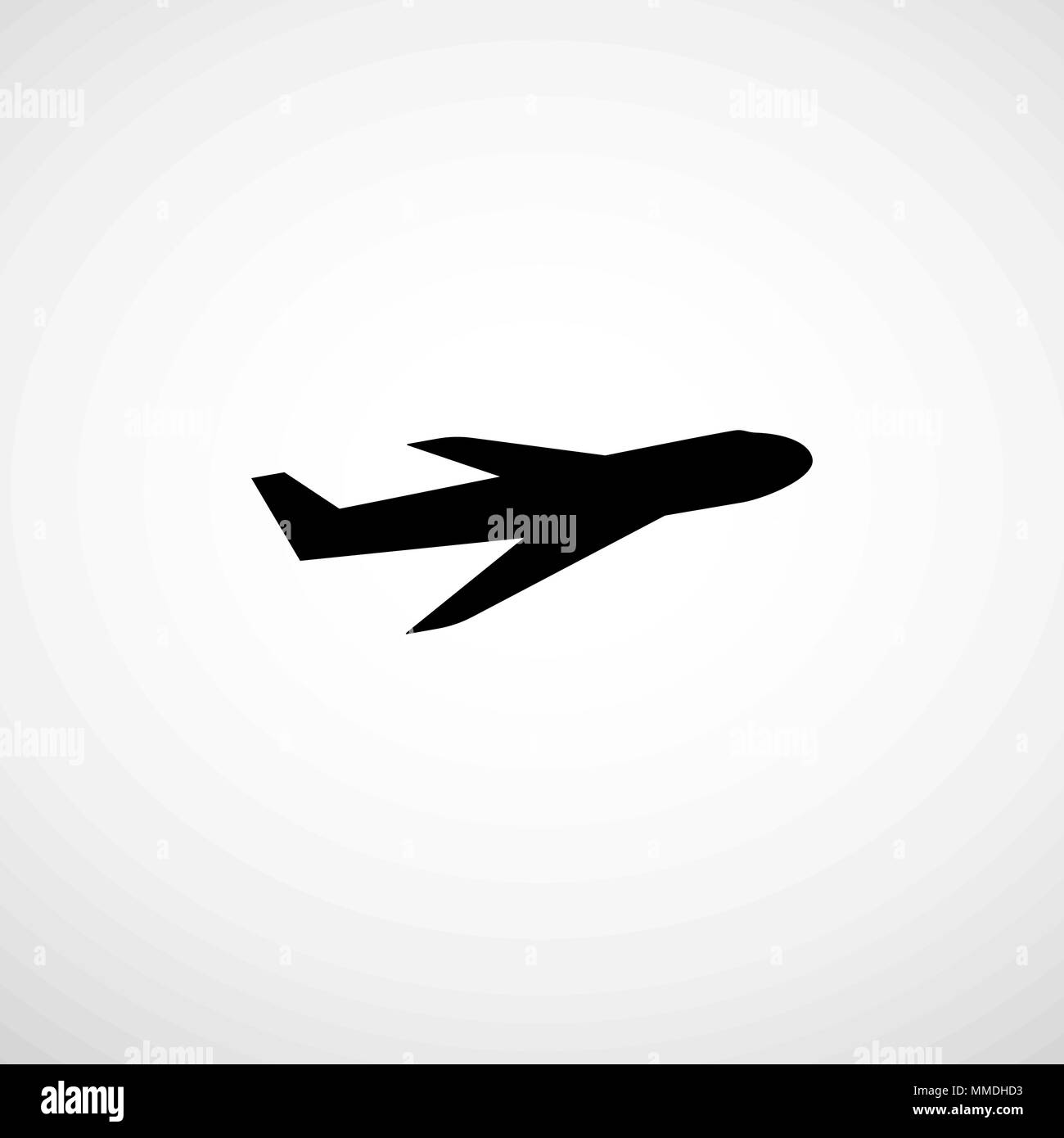 Plane icon. Airplane silhouette. Aircraft sign. Airliner symbol ...