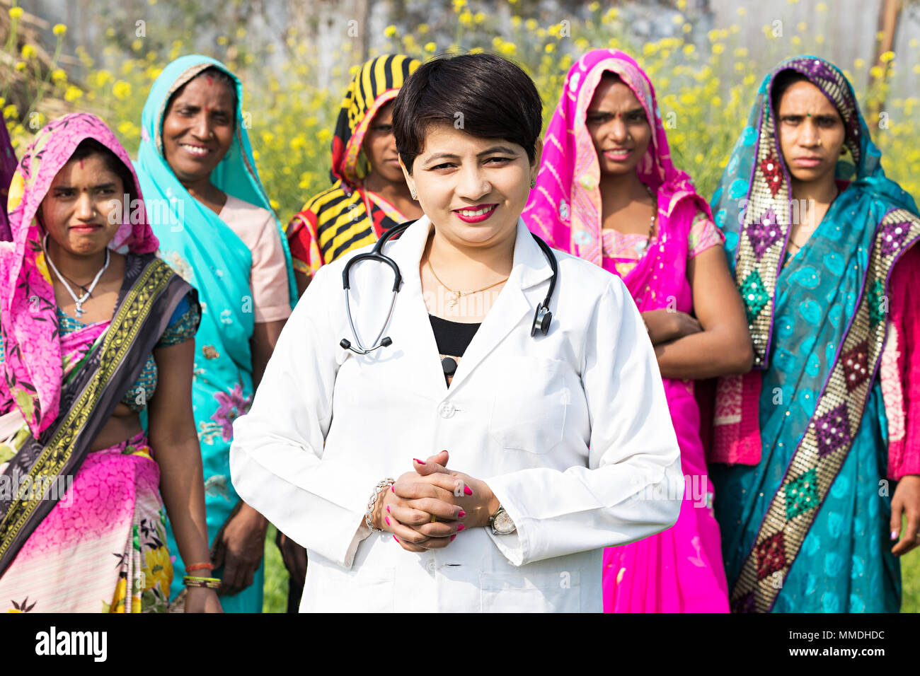 Indian rural villager group medical hi-res stock photography and images ...