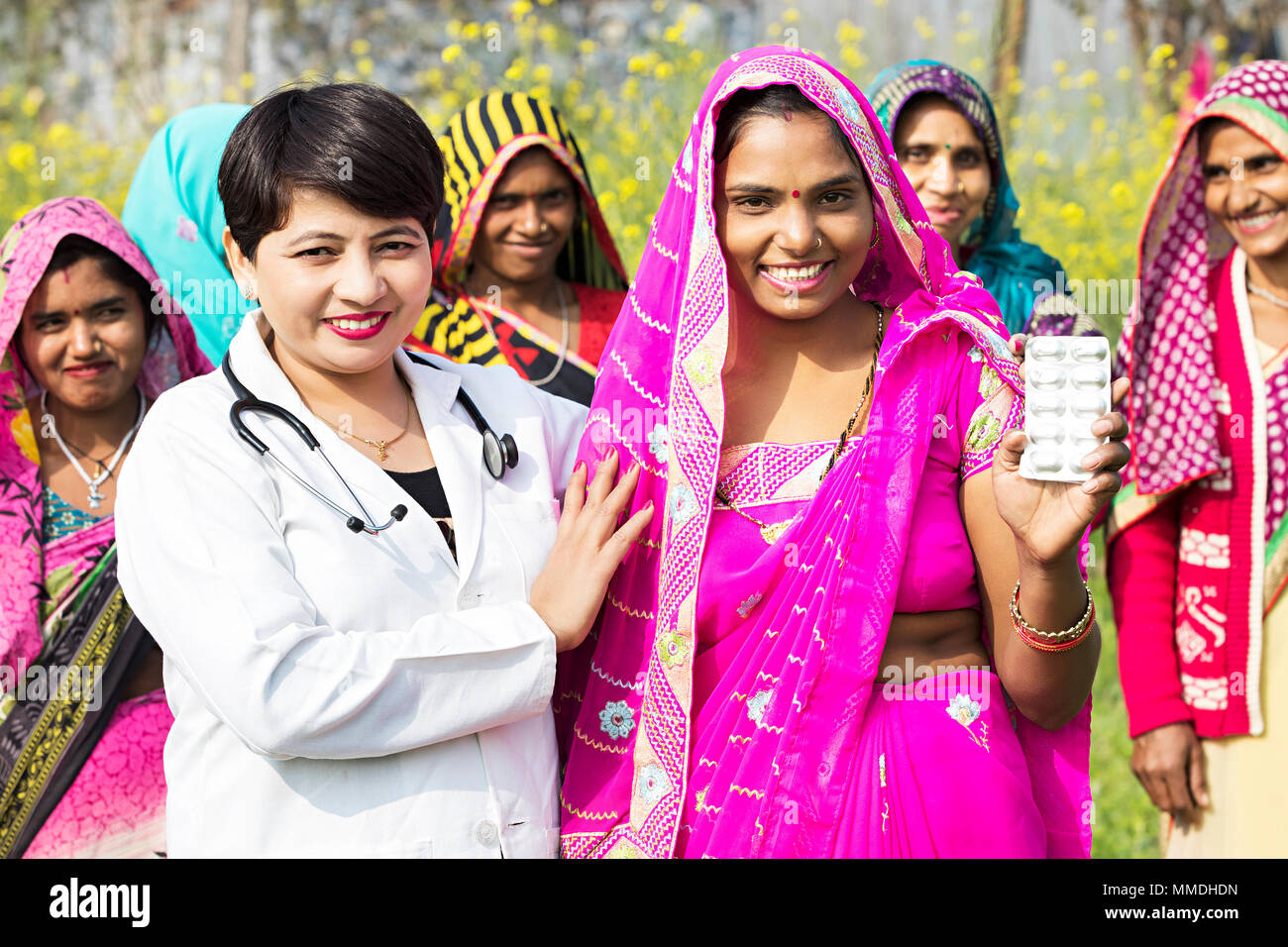 Indian rural health checkup hi-res stock photography and images - Alamy
