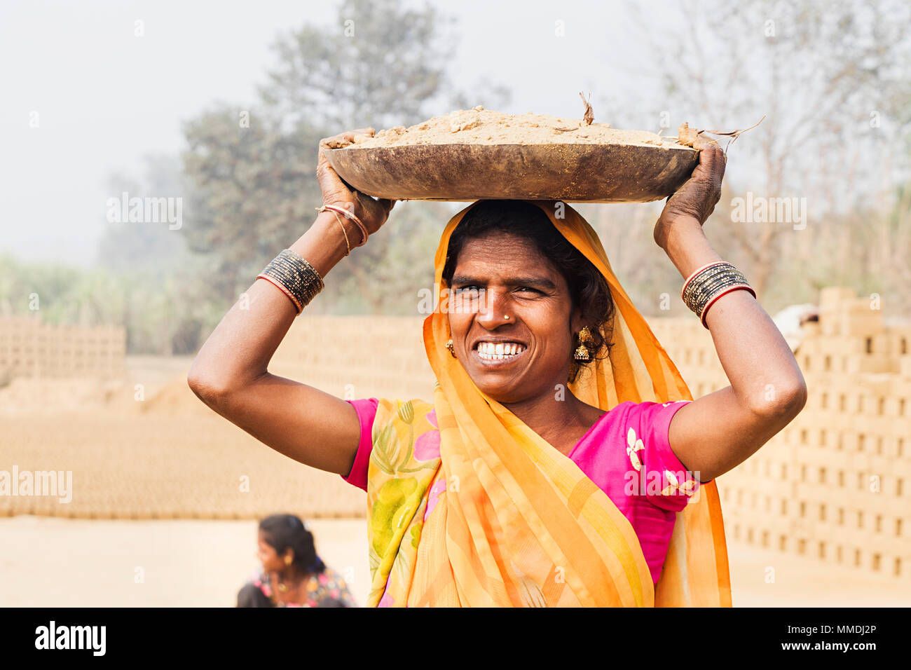 Indian labour worker working hi-res stock photography and images - Alamy