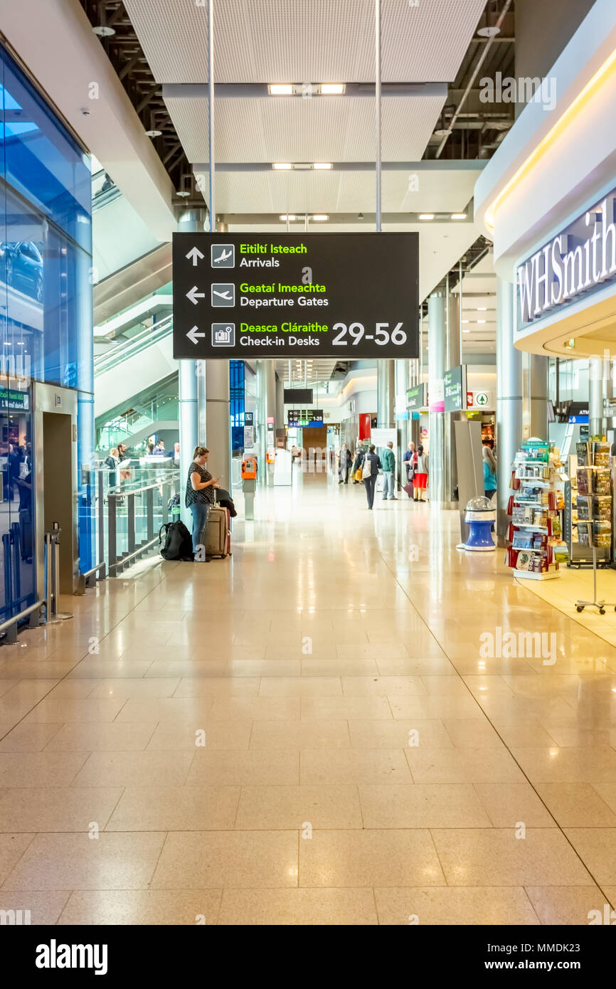 Dublin, Ireland - May 8th, 2018: The new Terminal 2 at Dublin Airport ...