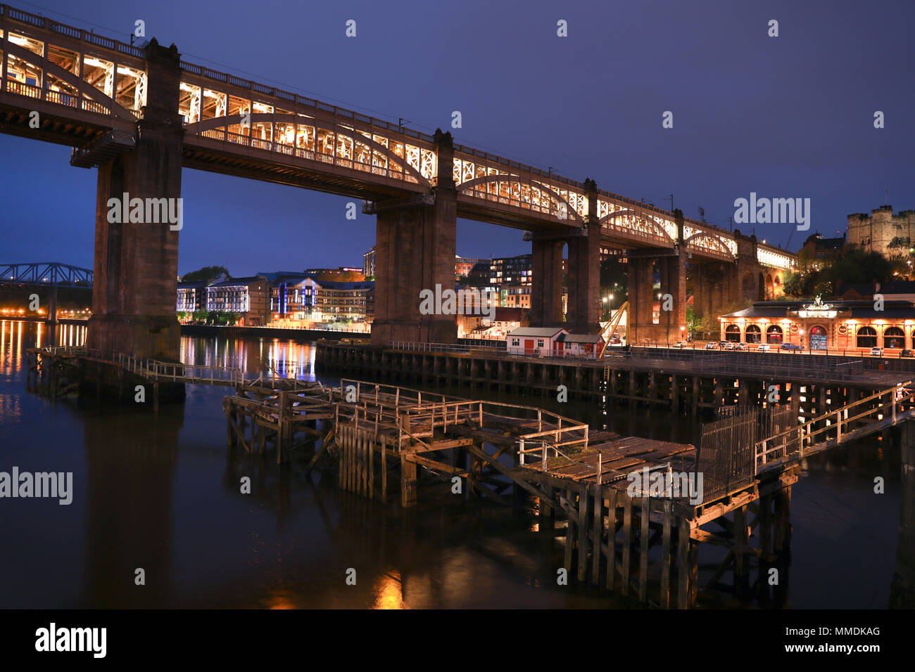 The High Level Bridge is a road and railway bridge spanning the River ...