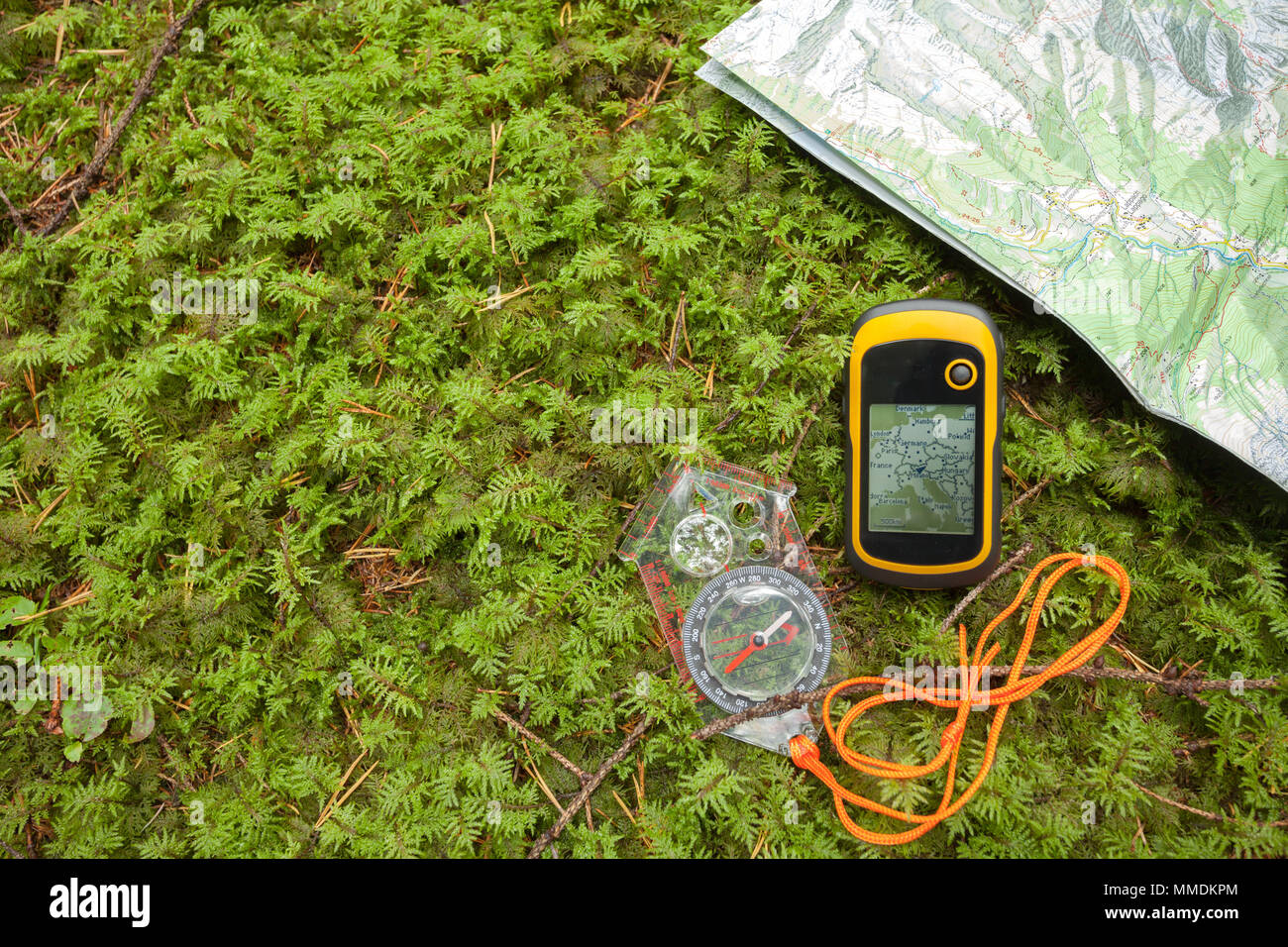 finding the right position in the forest with a compass, map and GPS ...