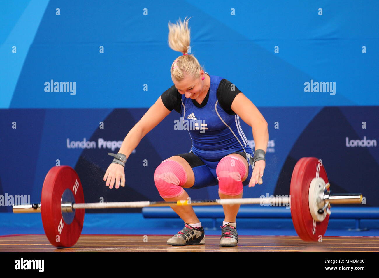 Katariina Vestman of Finland competes in the Women's 69kg weight ...