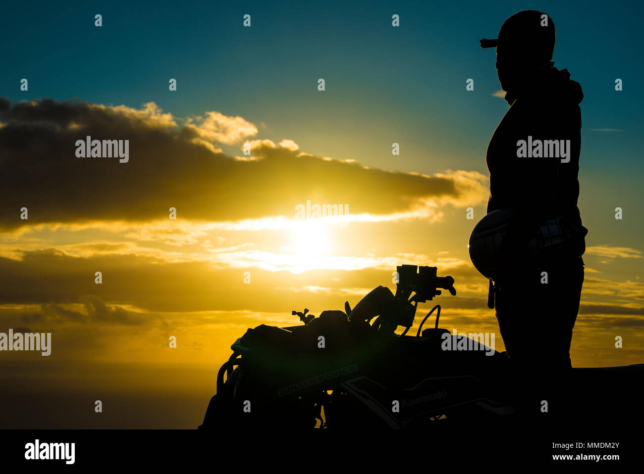 Easter Island Quad Bike Sunset Stock Photo - Alamy