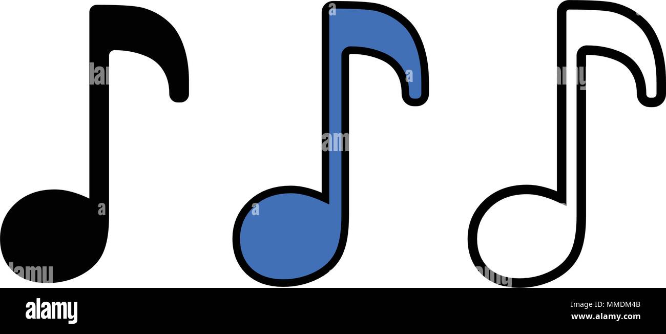 Melody vector icon, isolated on white background Stock Vector Image ...