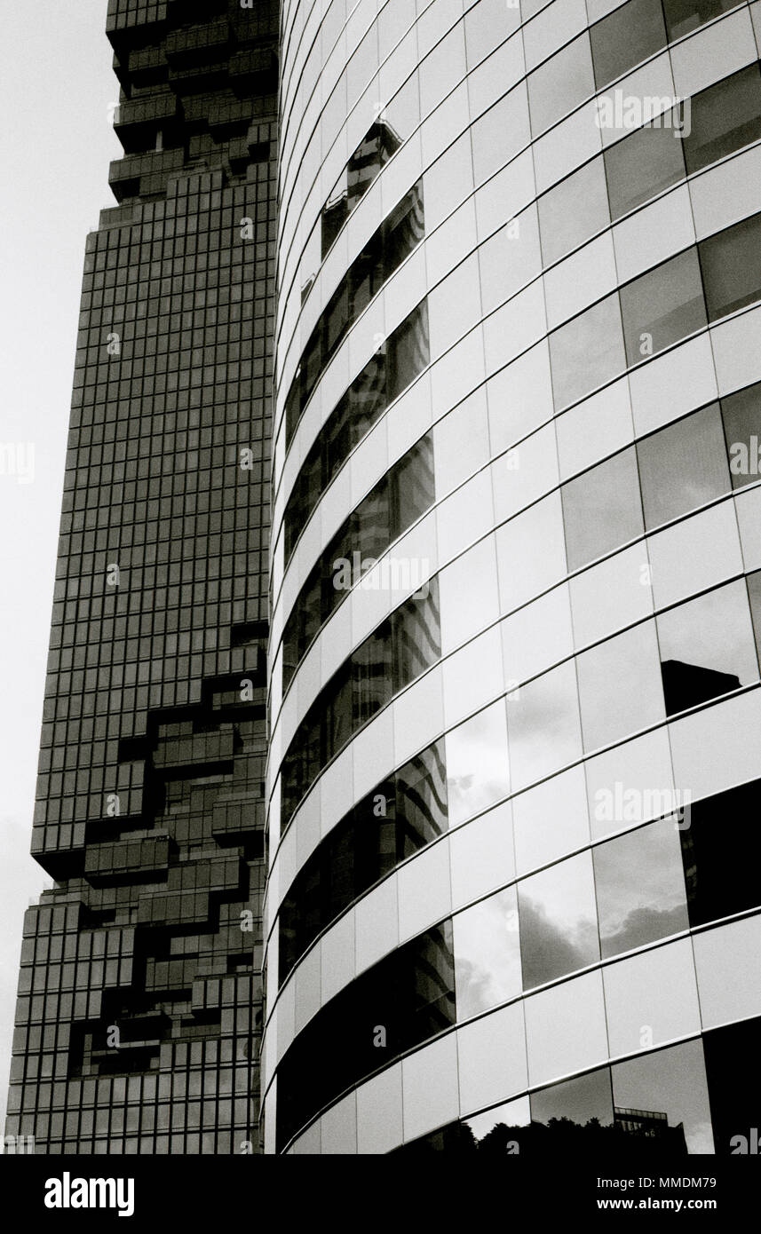 Corporate modern architecture in Silom in Bangkok in Thailand in ...