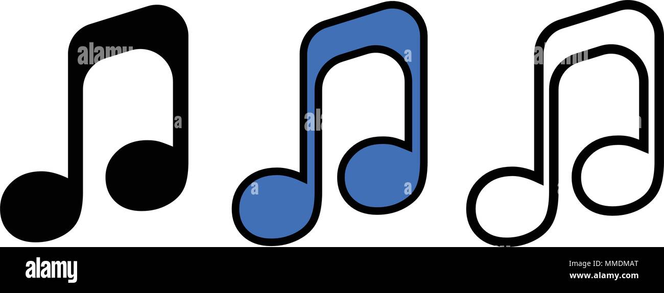 Melody vector icon, isolated on white background Stock Vector Image ...