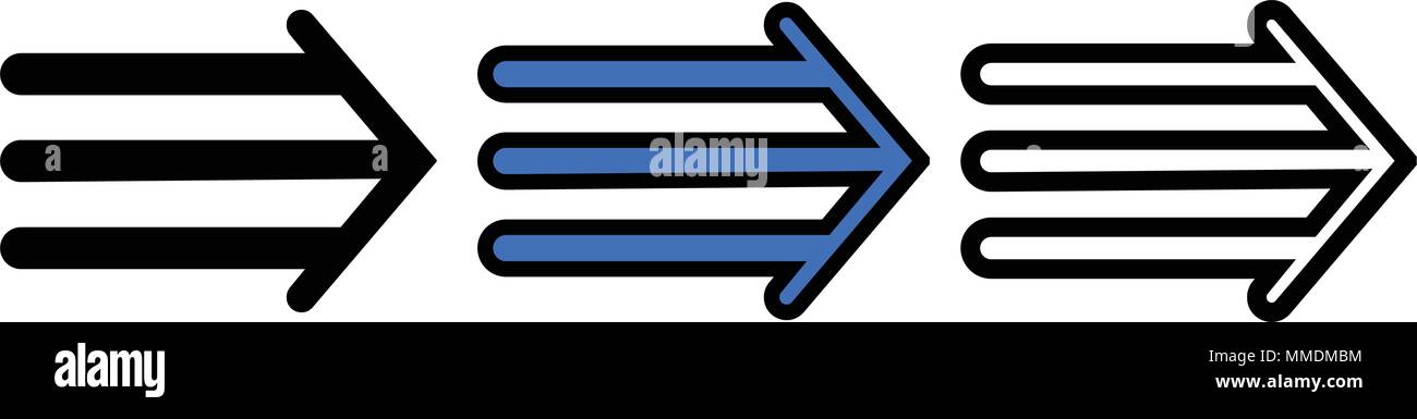 Right arrow icon, isolated on white background Stock Vector Image & Art ...