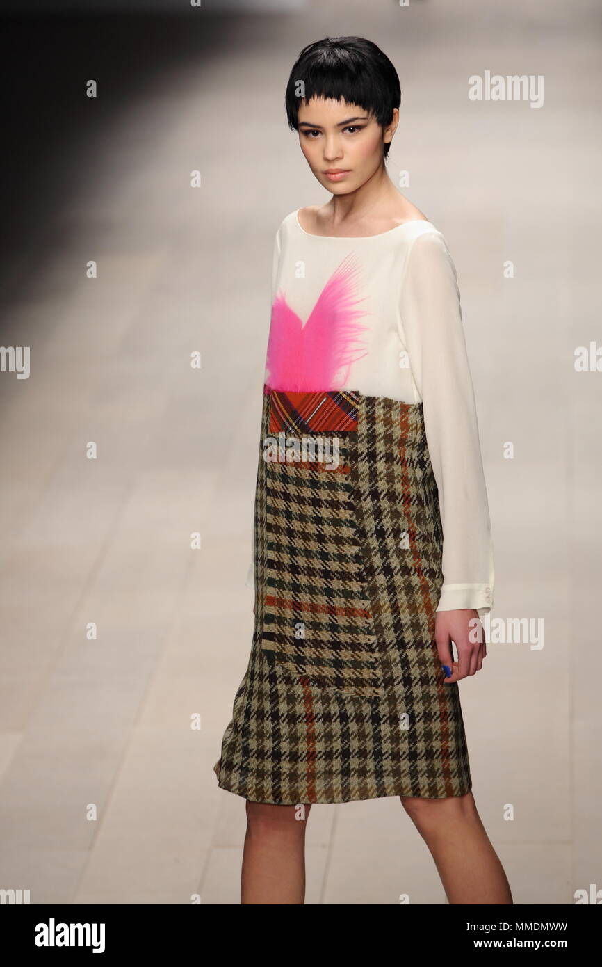 Model on the runway at the Antoni & Alison Autumn Winter fashion show ...