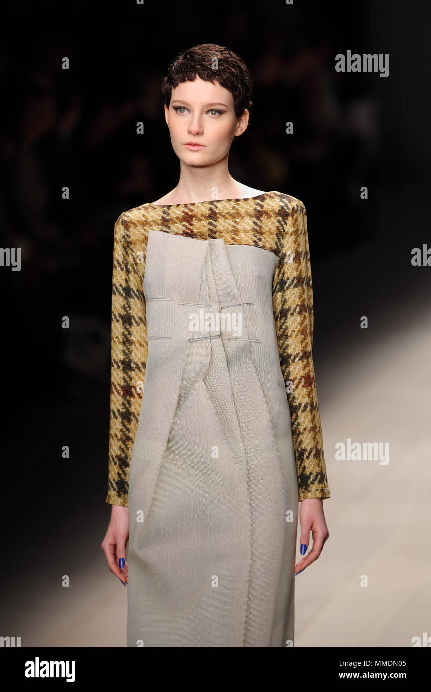 Model on the runway at the Antoni & Alison Autumn Winter fashion show ...