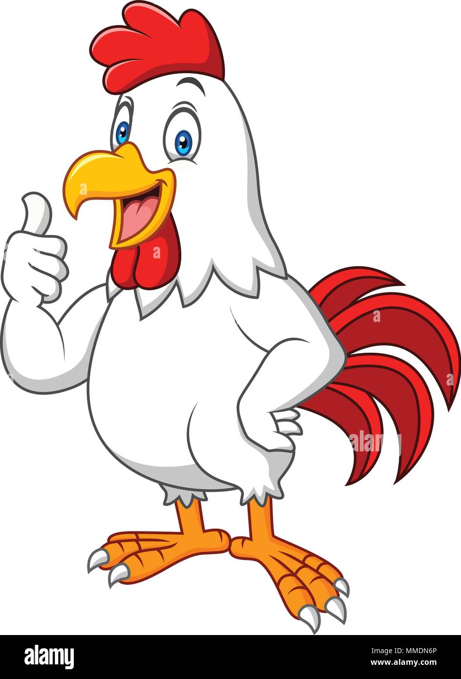 Cartoon happy rooster giving thumbs up Stock Vector Image & Art - Alamy