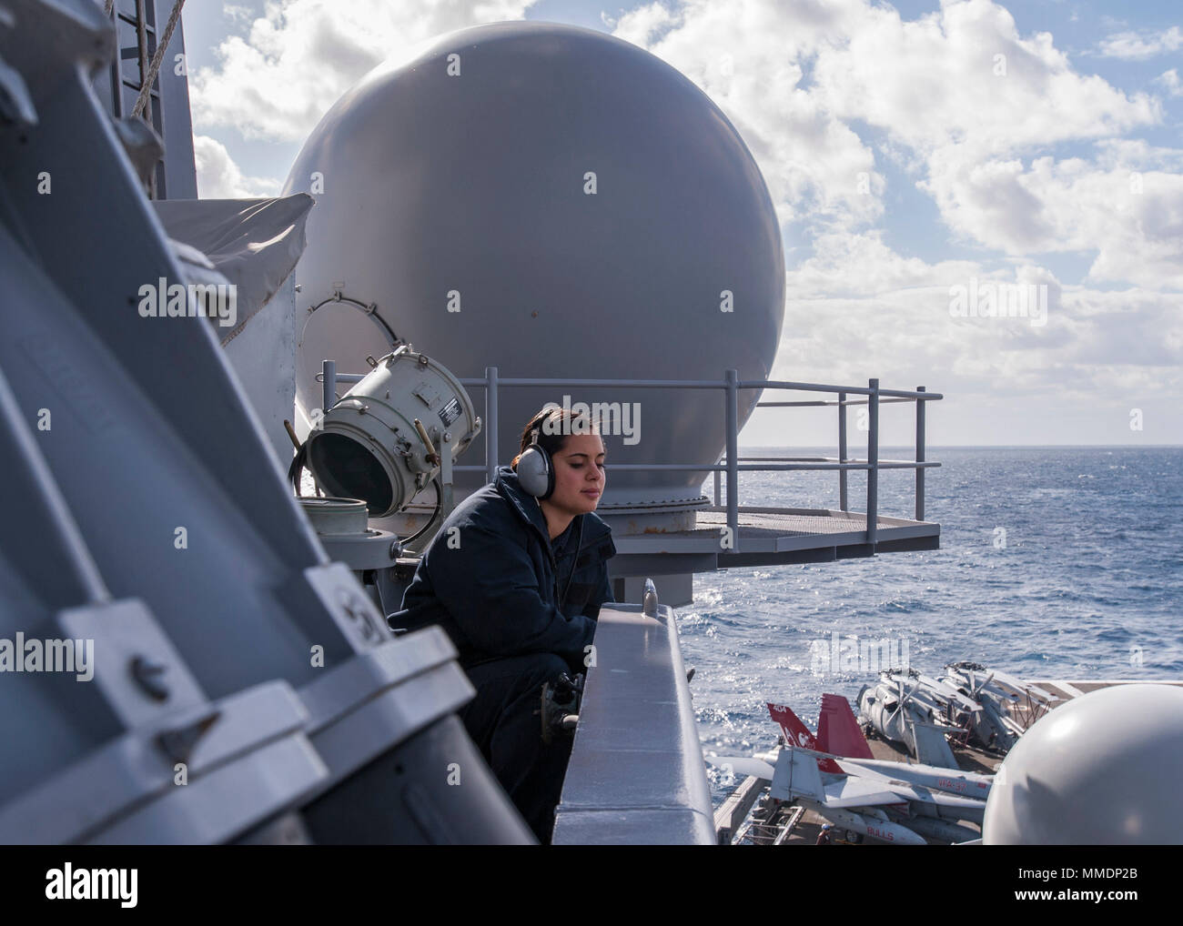 171018-N-ME396-573 ATLANTIC OCEAN (Oct. 18, 2017) Seaman Stephanie ...