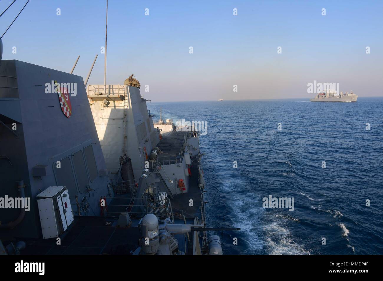 171017-N-OW182-0111 STRAIT OF HORMUZ (Oct. 17, 2017) The guided-missile ...