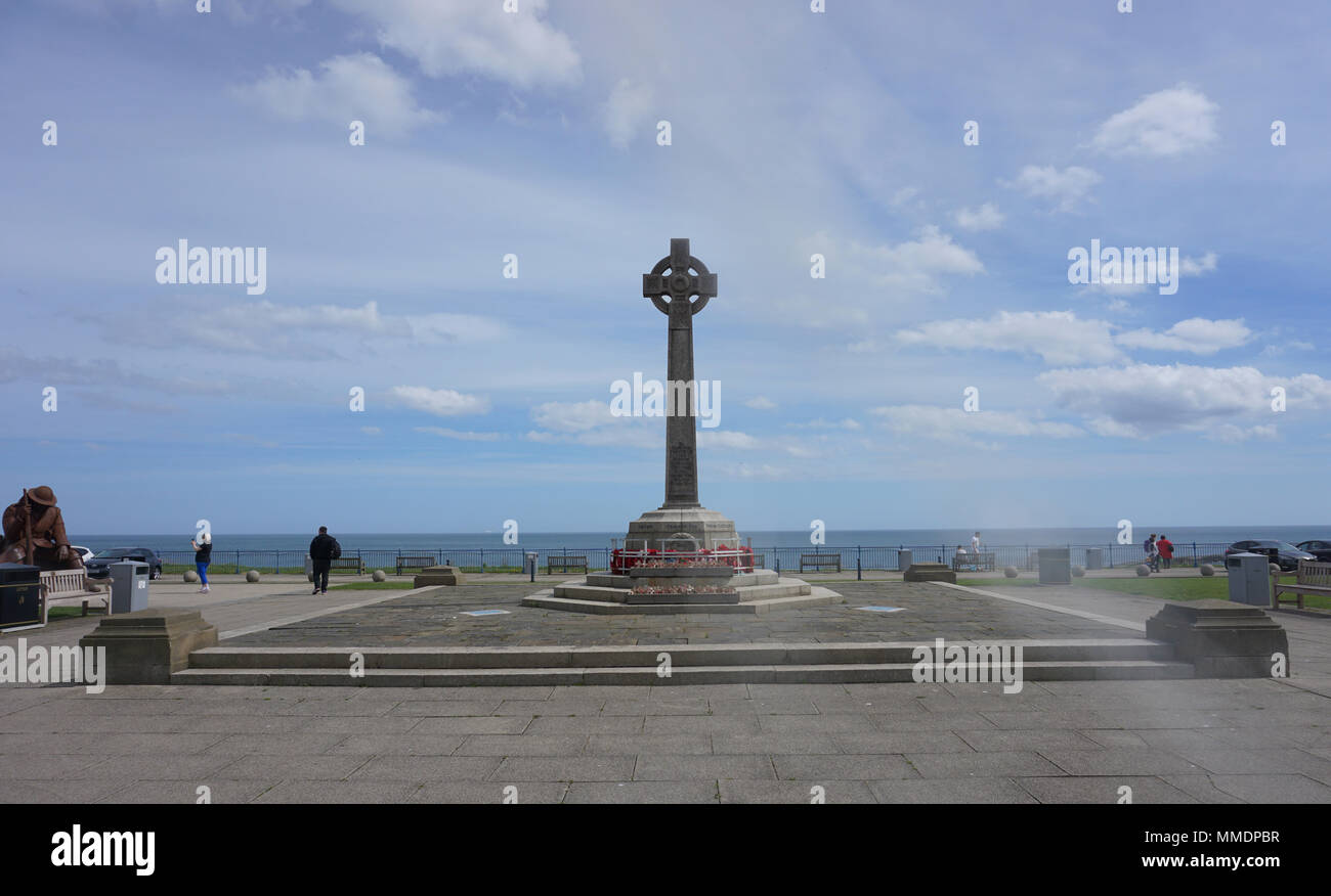 War Memorial and Tommy Statue at Seaham County Durham Stock Photo - Alamy