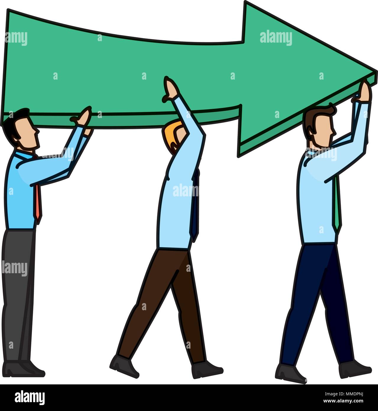 color elegant businessmen with corporate financial arrow Stock Vector ...