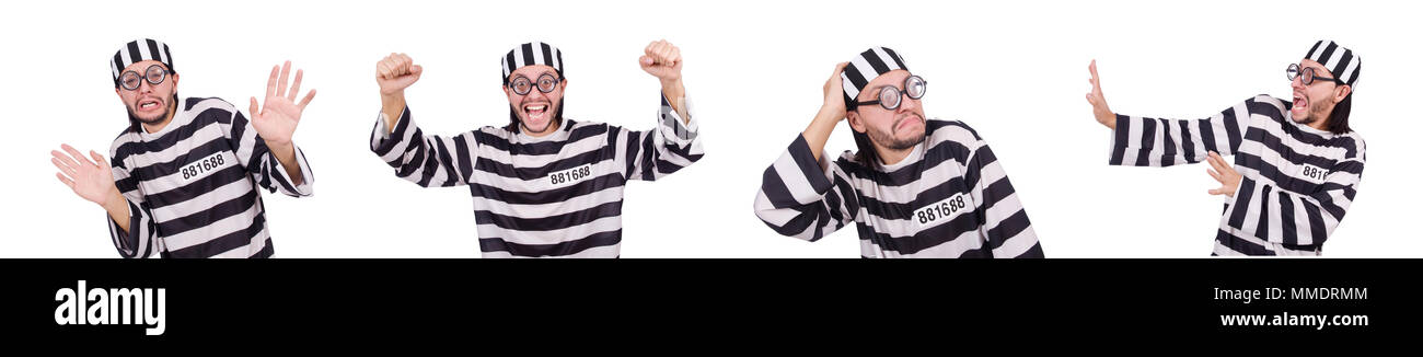 Prison inmate isolated on the white background Stock Photo - Alamy