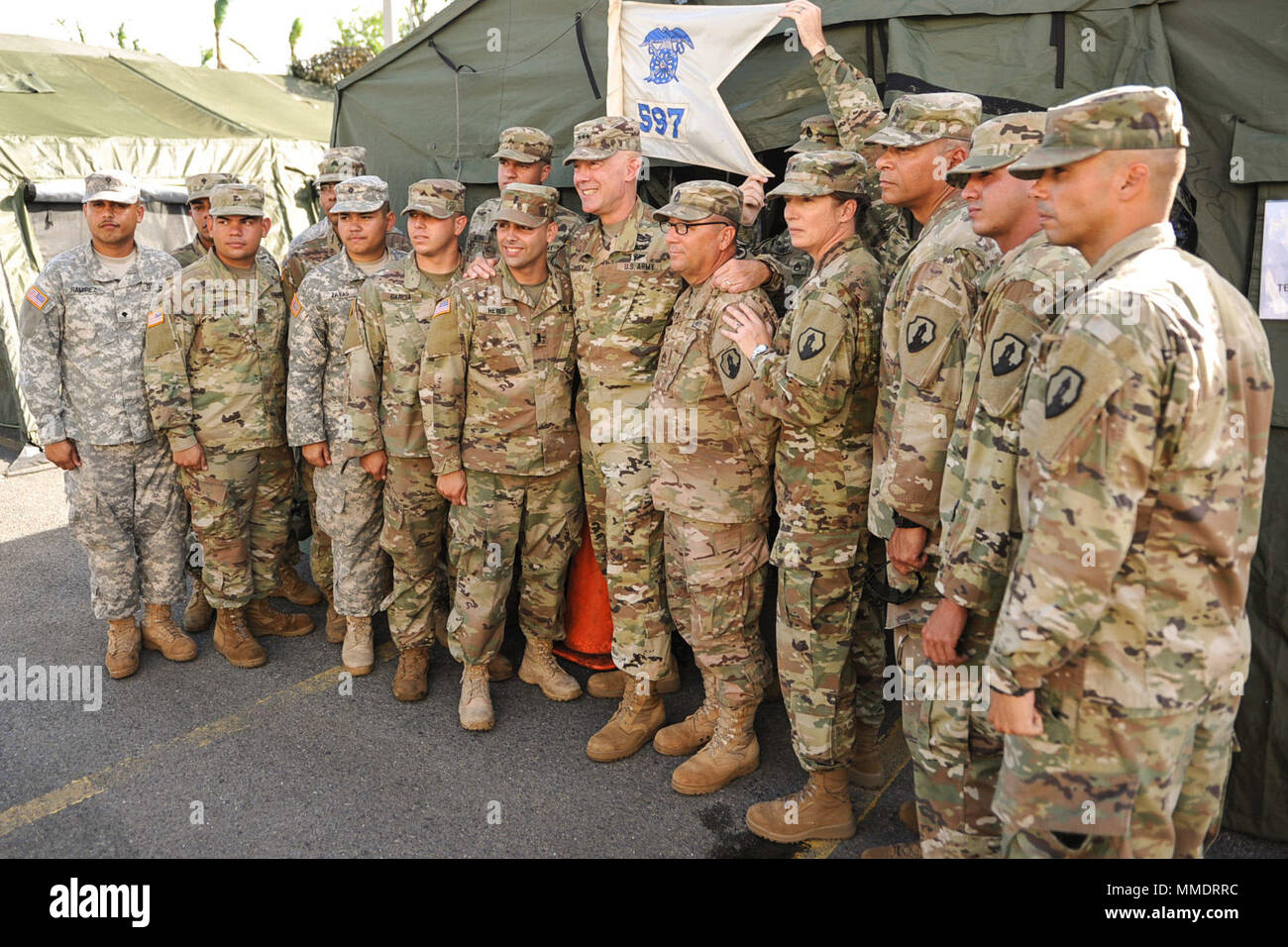 U.S. Army Reserve Soldiers assigned to the 597th Quartermaster Company ...