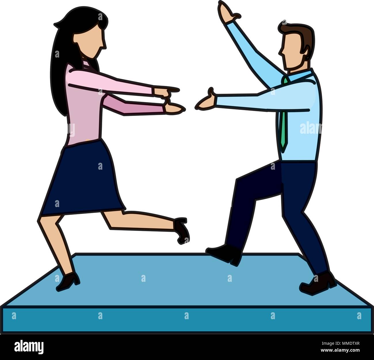 Worker dancing Stock Vector Images - Alamy