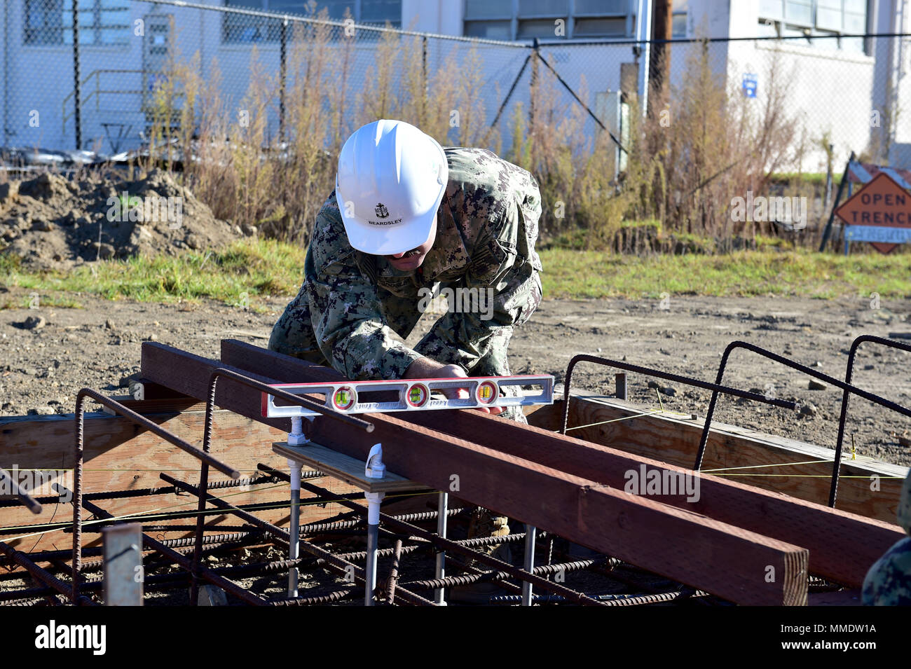 PORT HUENEME Calif., (Oct. 23, 2017) Chief Builder Adam Beardsley ...