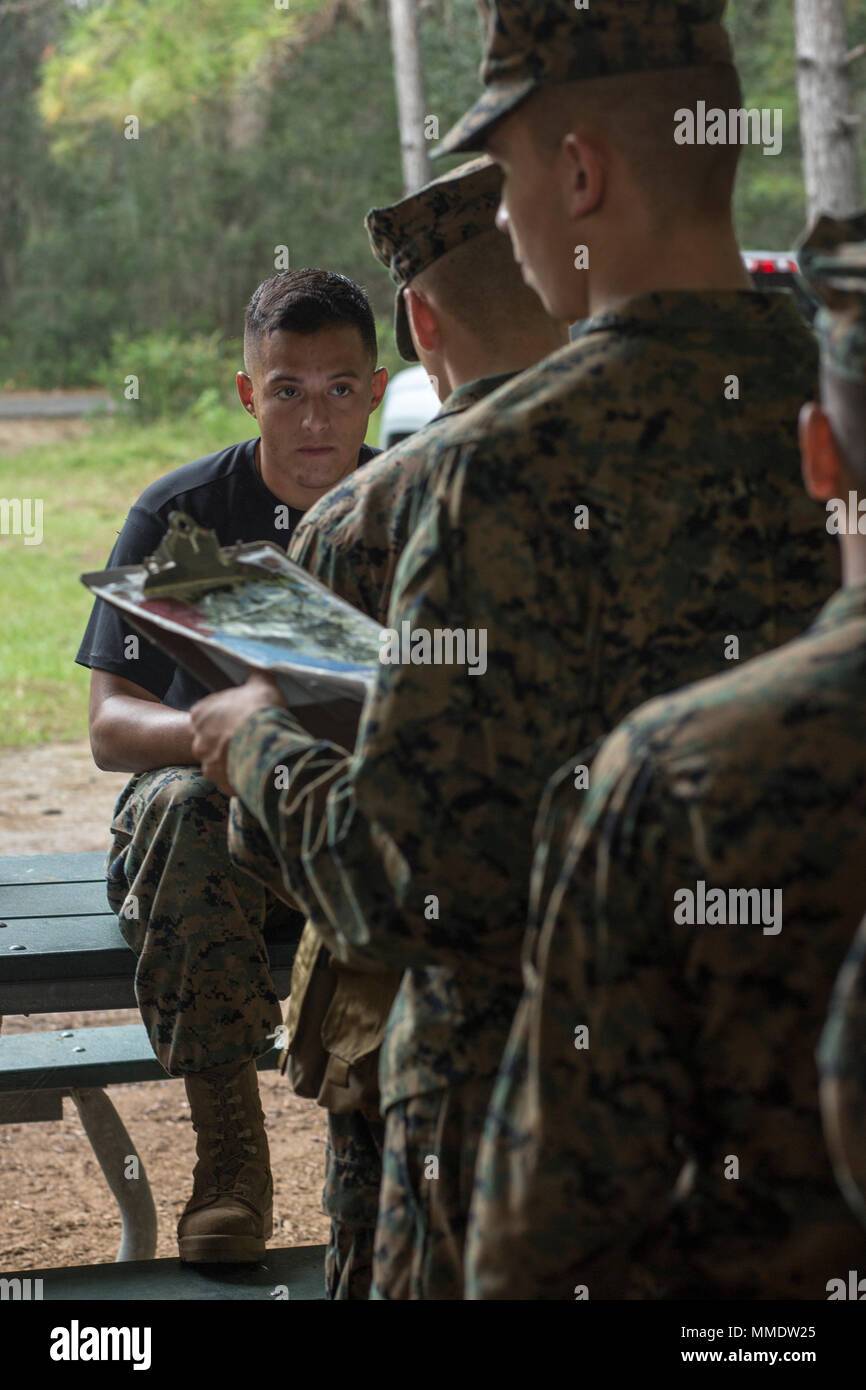 U.S. Marine Corps Cpl. Chris Leiva, a field training instructor with ...