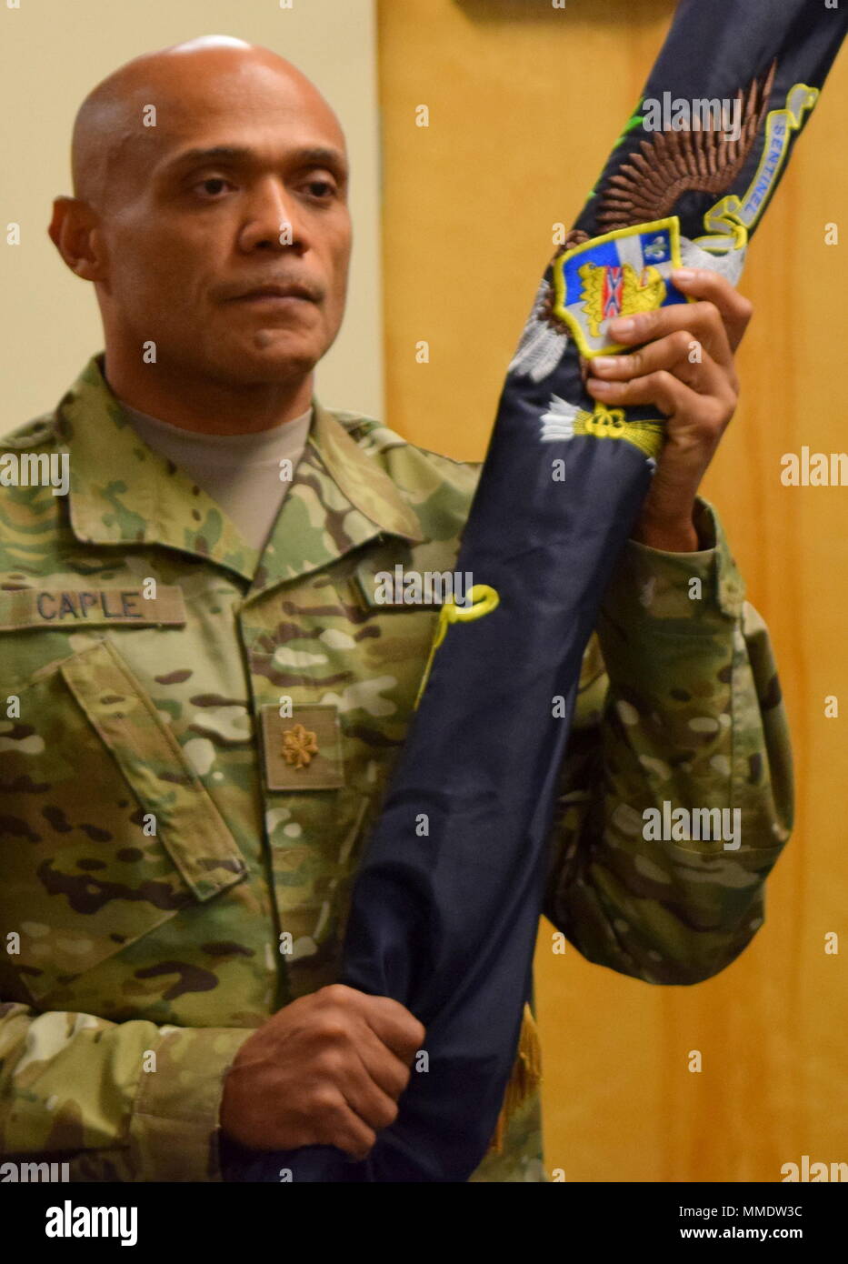 Major Terence Caple, incoming commander of the 2nd Battalion, 122nd ...