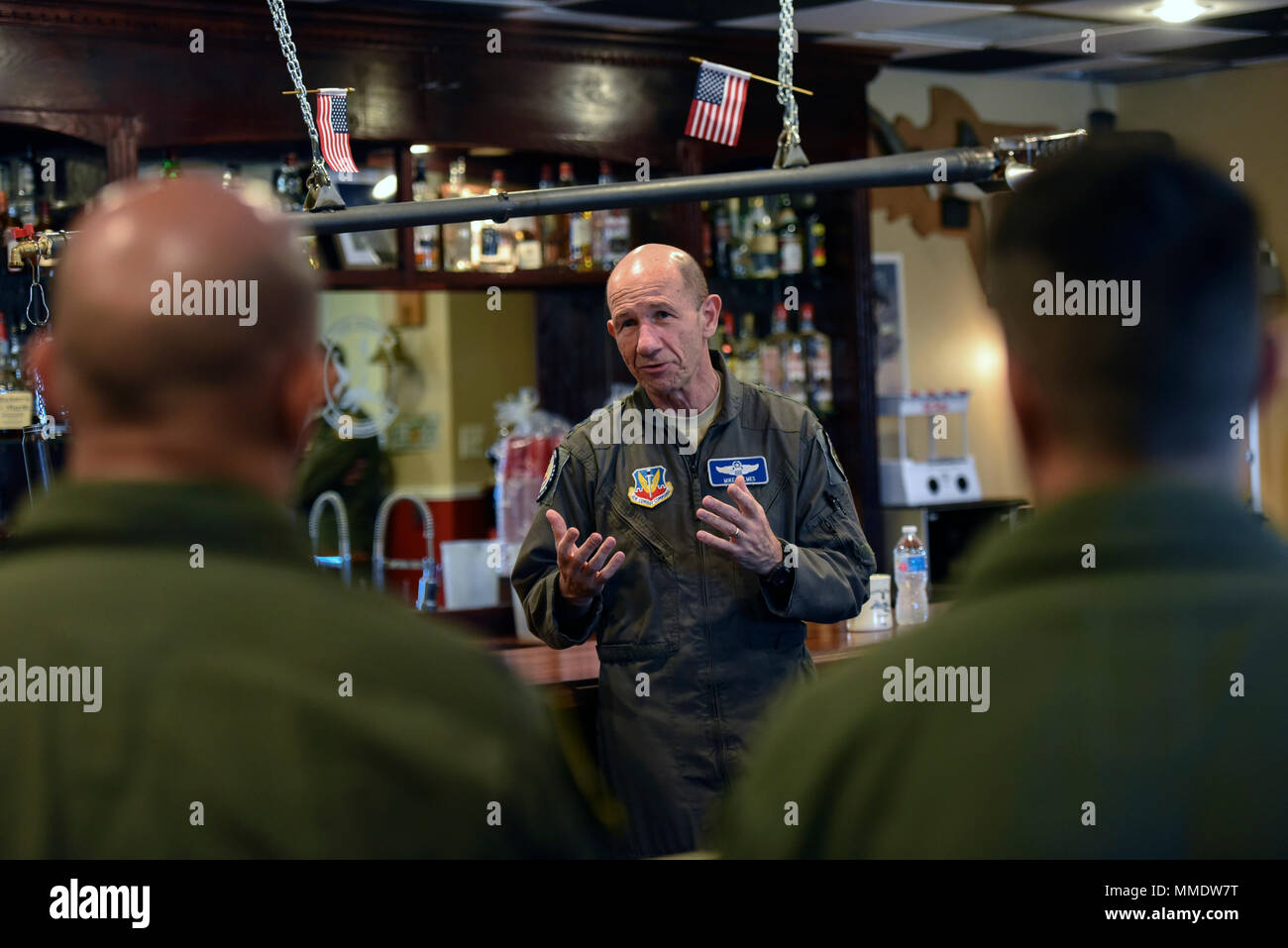 Gen. Mike Holmes, commander of Air Combat Command, talks to pilots from ...