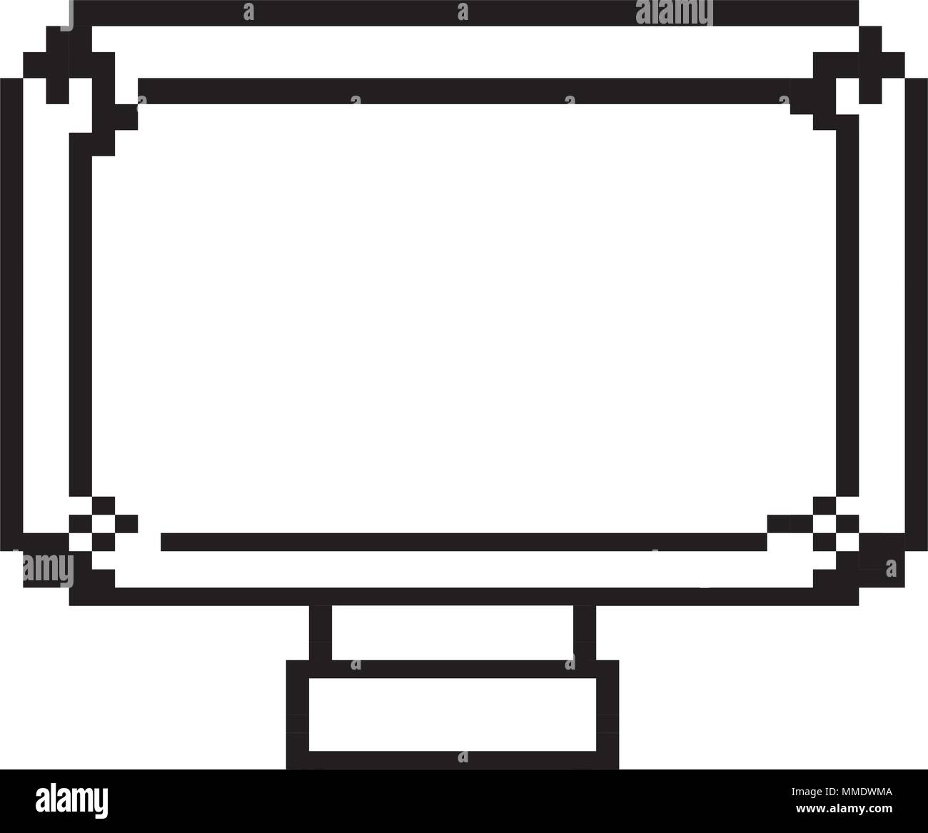 line pixel electronic screen computer technology Stock Vector Image ...