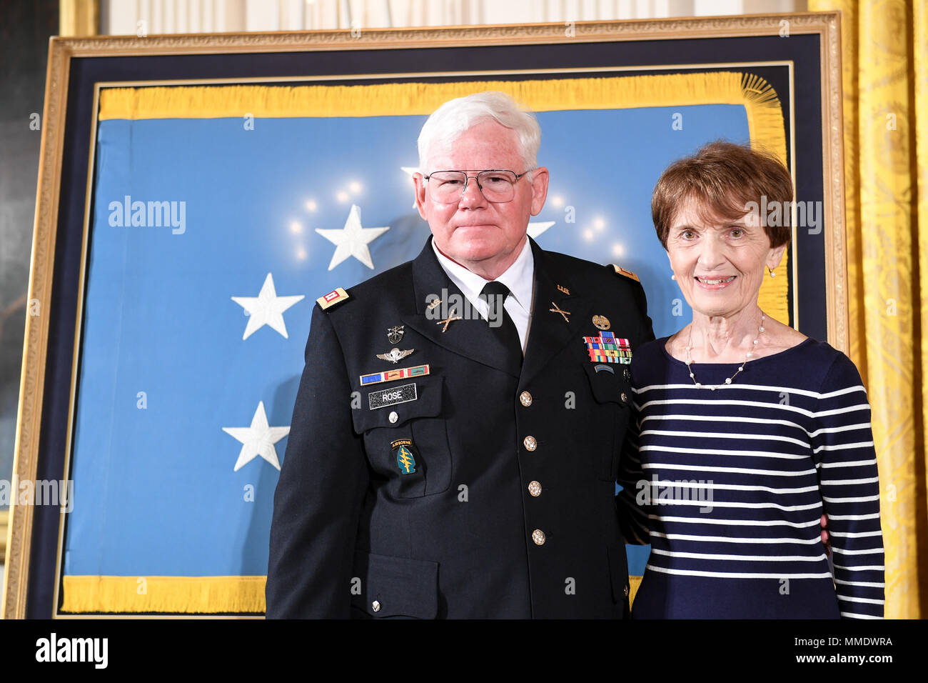 Retired U.S. Army Capt. Gary M. Rose and wife, Margaret pose for a ...