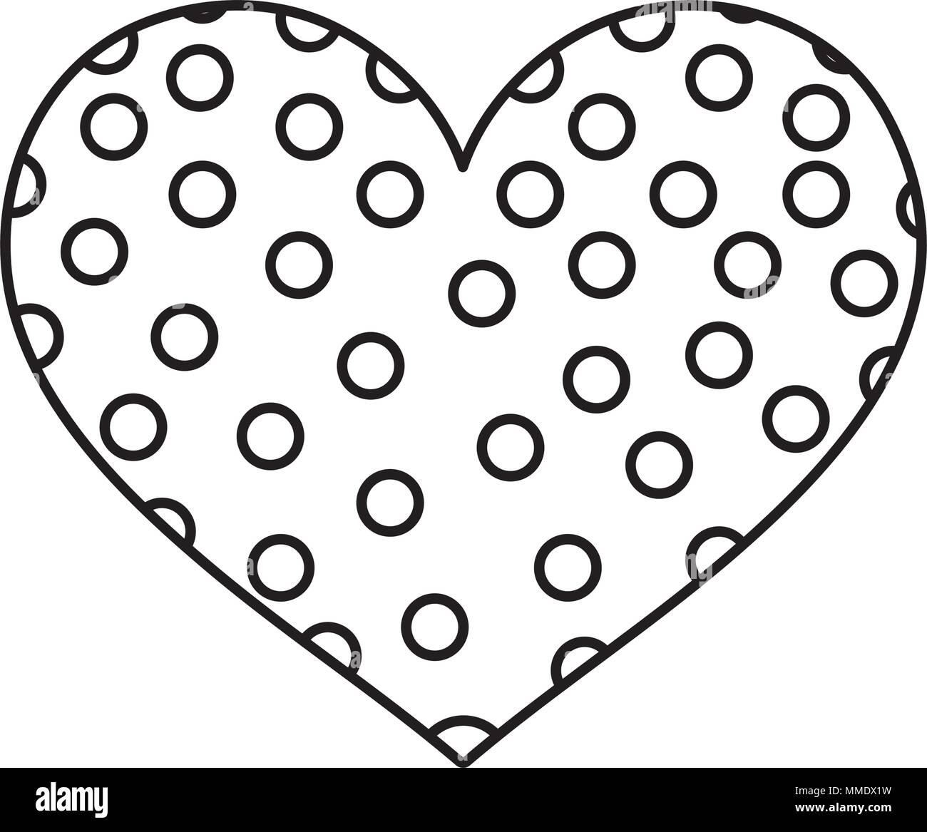 line heart with points design symbol of love Stock Vector Image & Art ...