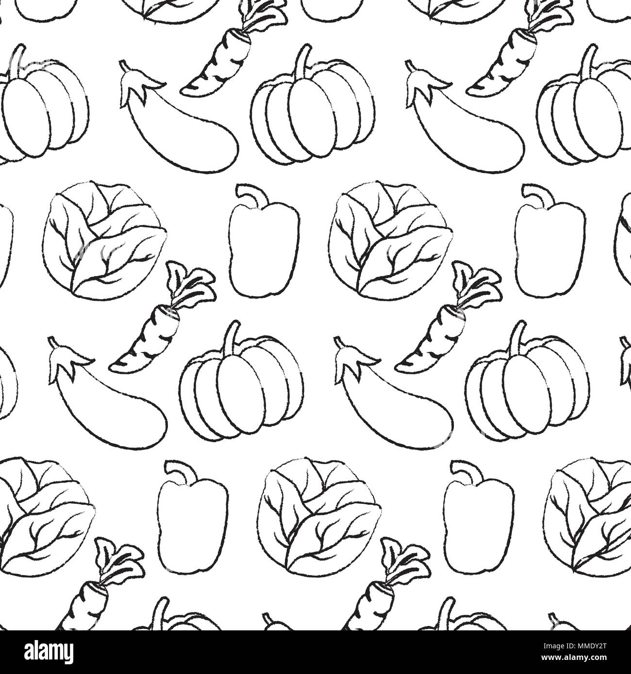 grunge organic vegetables natural food background Stock Vector Image ...