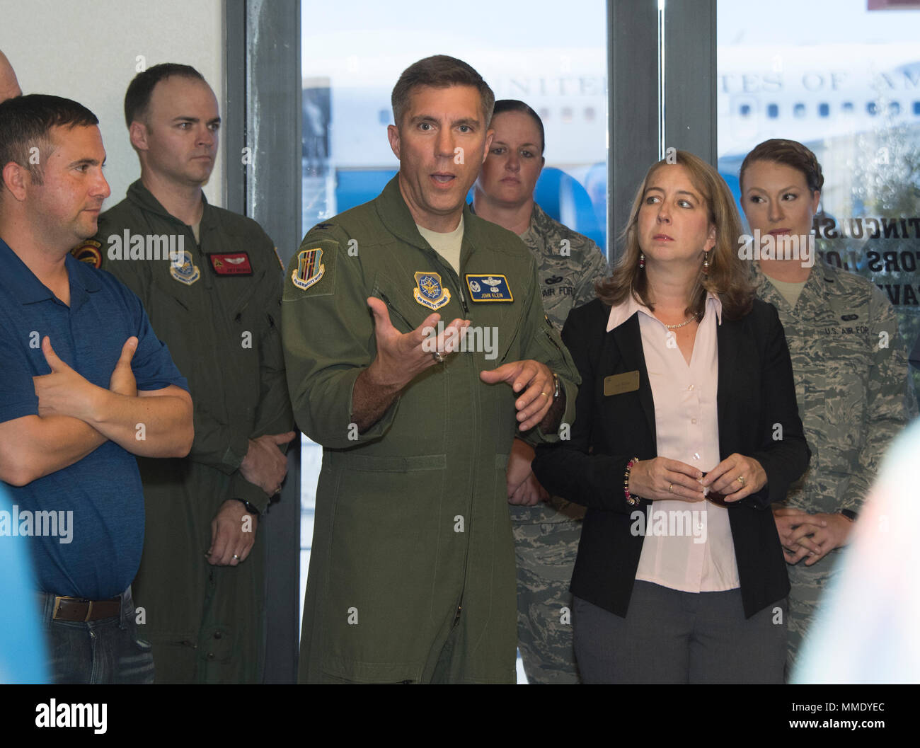 U.S. Air Force Col. John Klein, commanding officer of the 60th Air ...