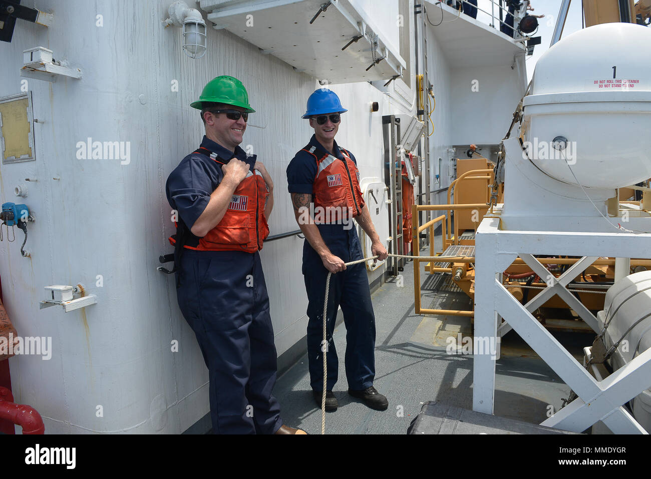 Seaman Brandon Gannon instructs embedded media reporter Blair Miller on ...