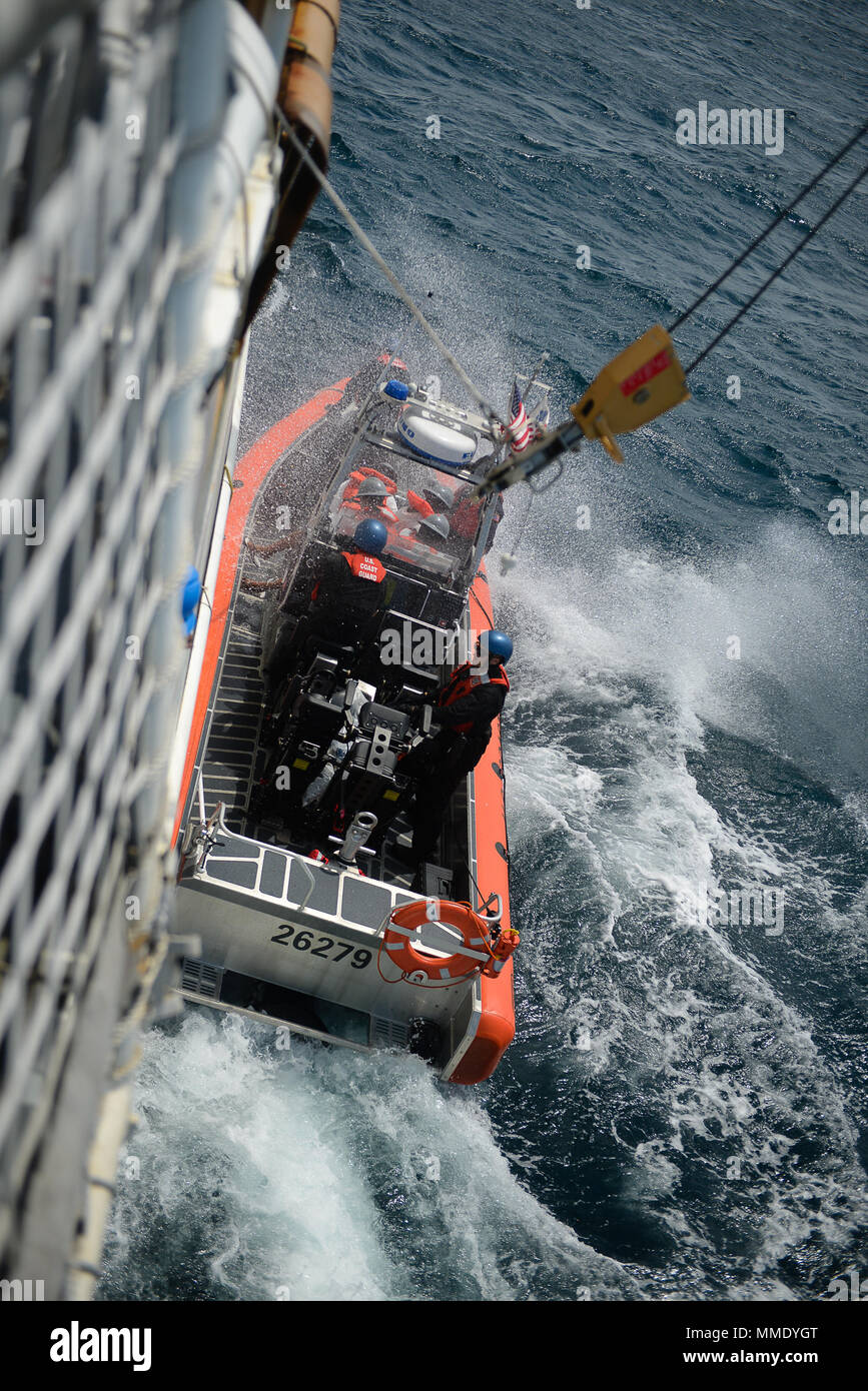 Coast Guard cutter Active's small boat crew deploys with detainees ...