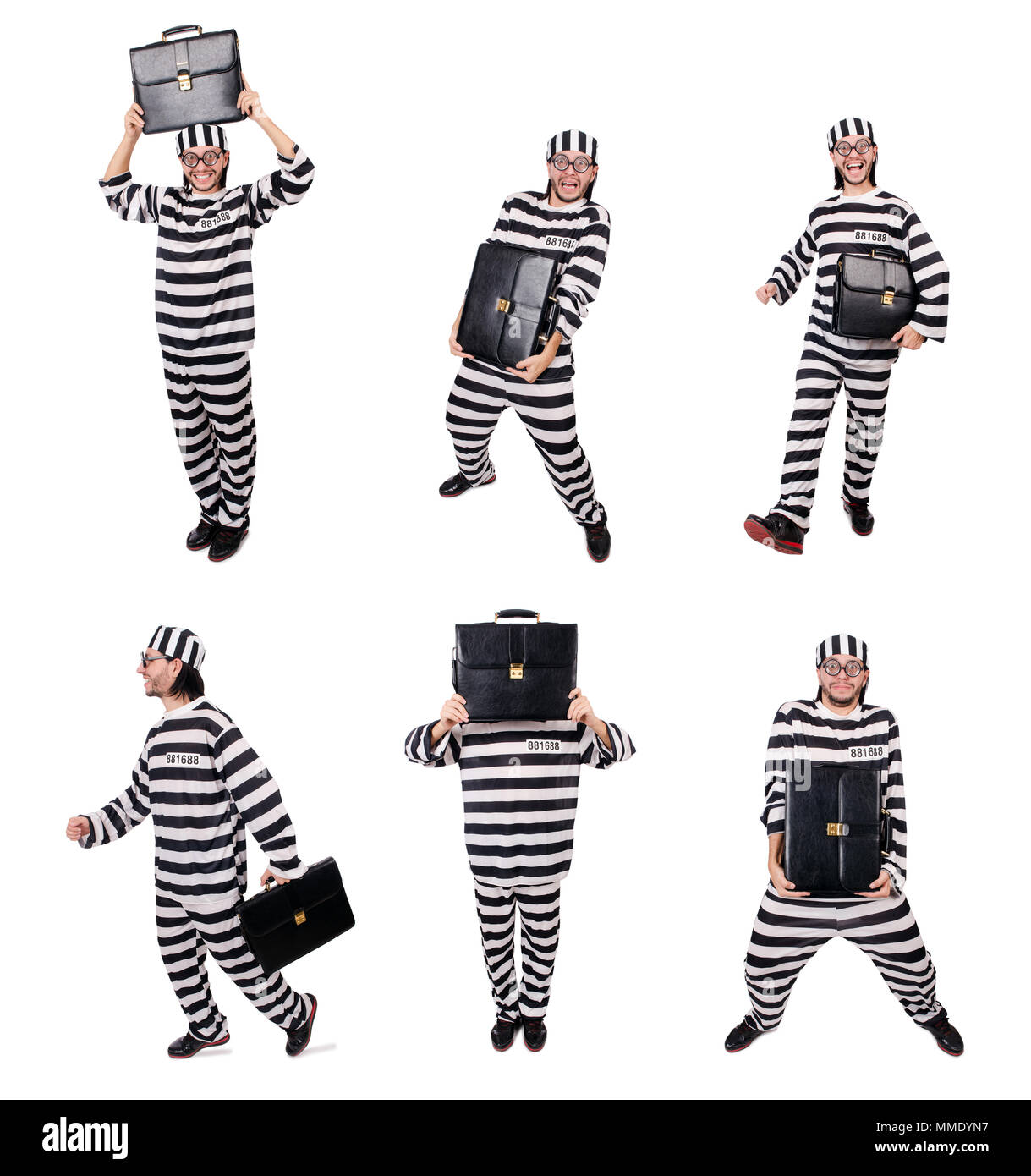 Prison inmate isolated on the white background Stock Photo - Alamy