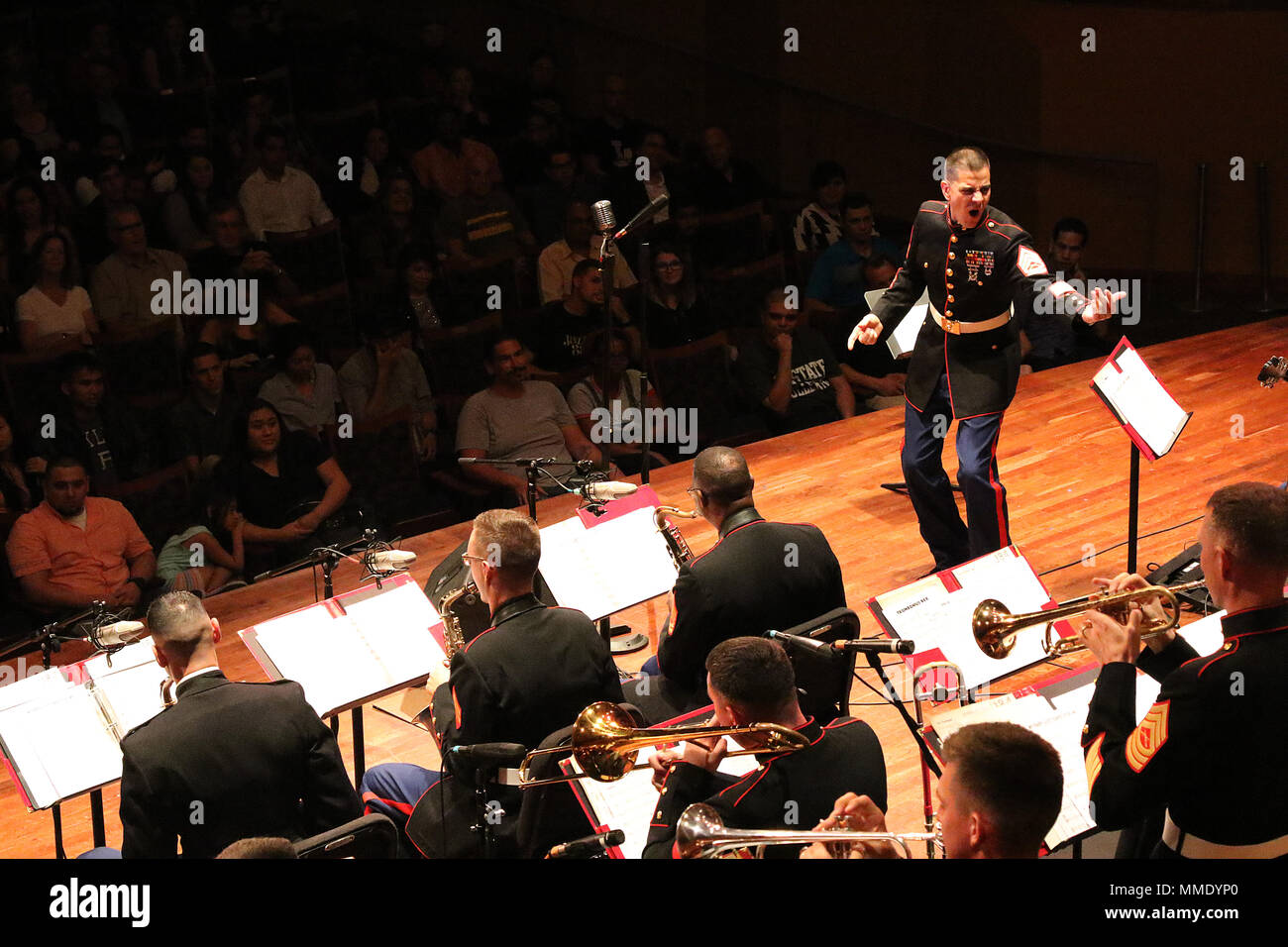 Gunnery Sgt. Ken Ebo, band director of the Marine Corps Jazz Orchestra ...