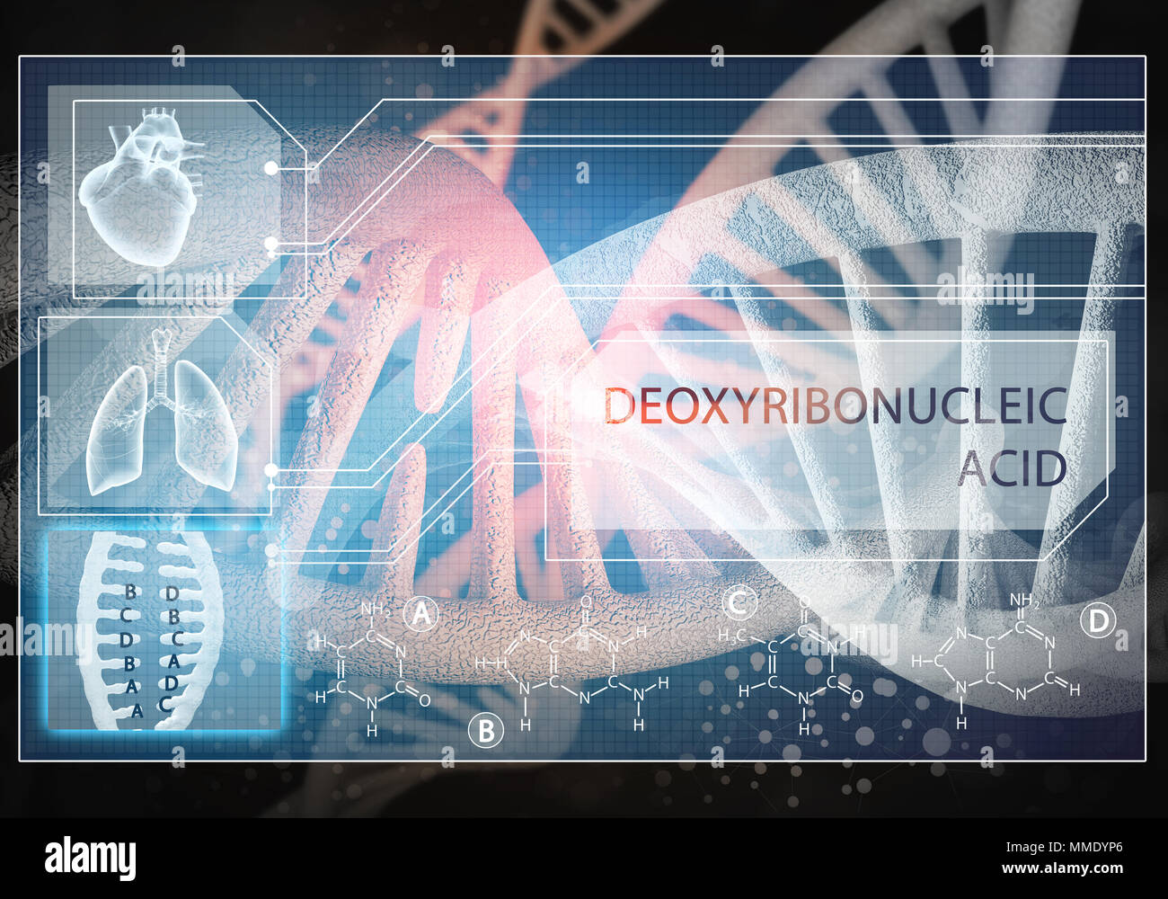 Medicine user interface Stock Photo - Alamy