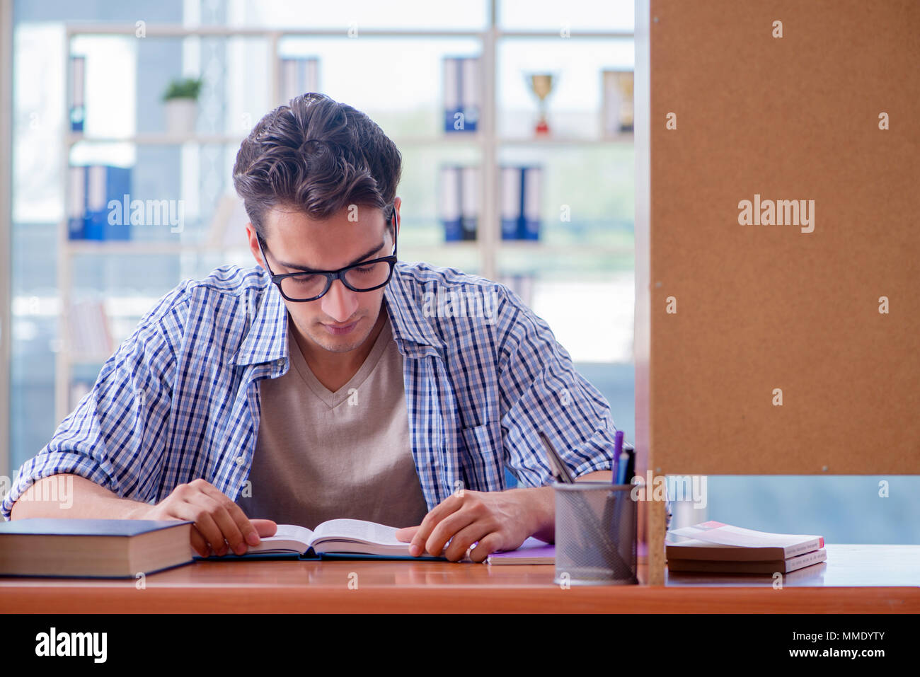 Student studying at home preparing for exam Stock Photo - Alamy